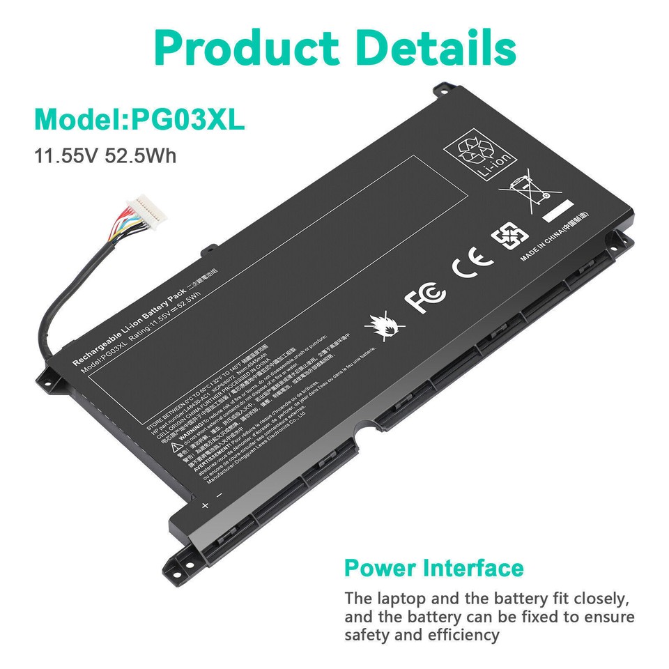 PG03XL Battery for HP Pavilion Gaming 15-DK L48430-AC1 L48495-005 ...