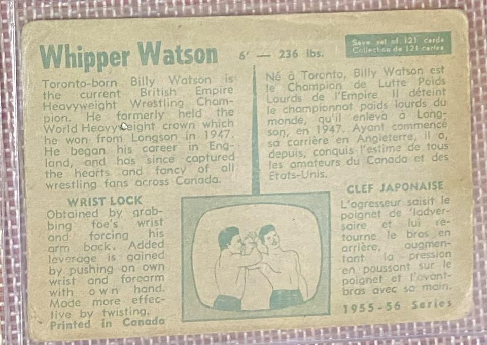 1955-56 Parkhurst Wrestling #15 WHIPPER WATSON | eBay