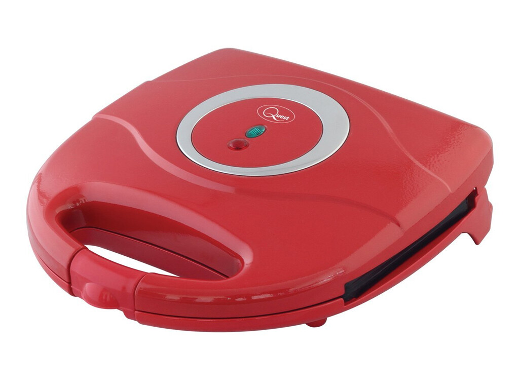 RED ELECTRIC 2 SLICE SANDWICH TOASTIE TOASTER MAKER 700W NON STICK ...