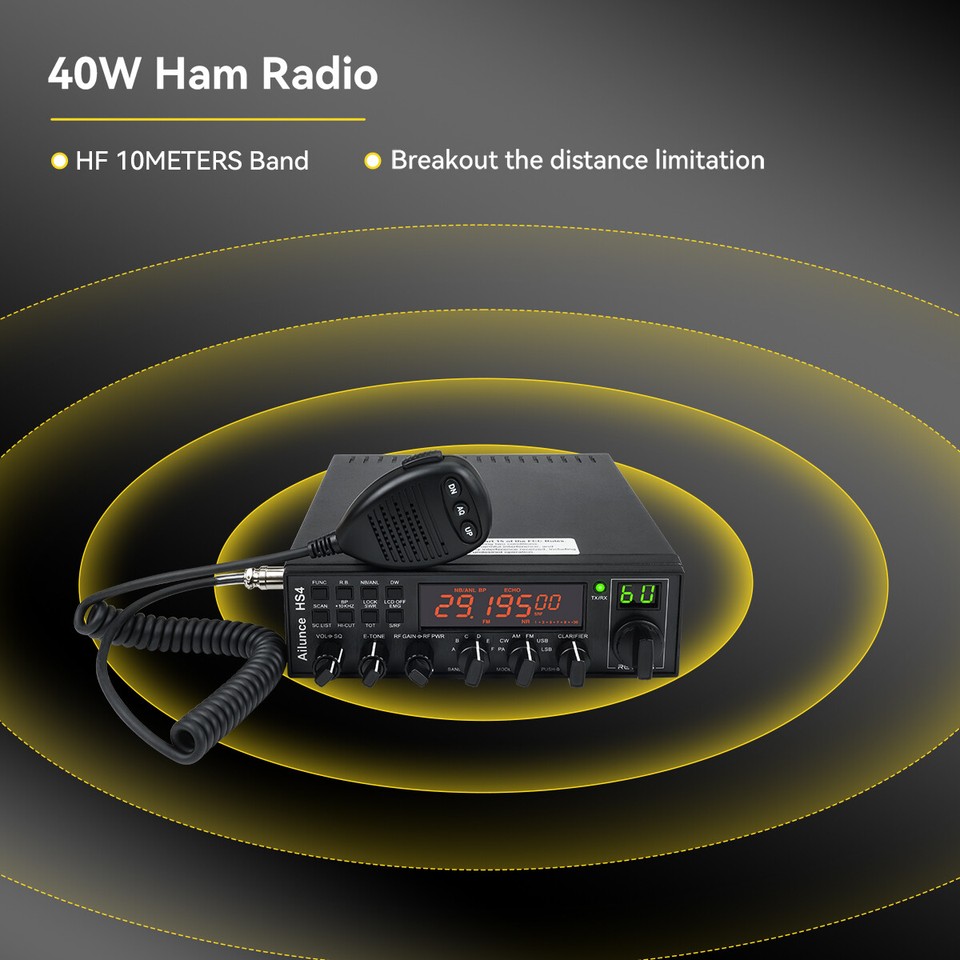 Ailunce HS4 10 Meter Ham Radio Base Station Transceiver Mobile Radio ...