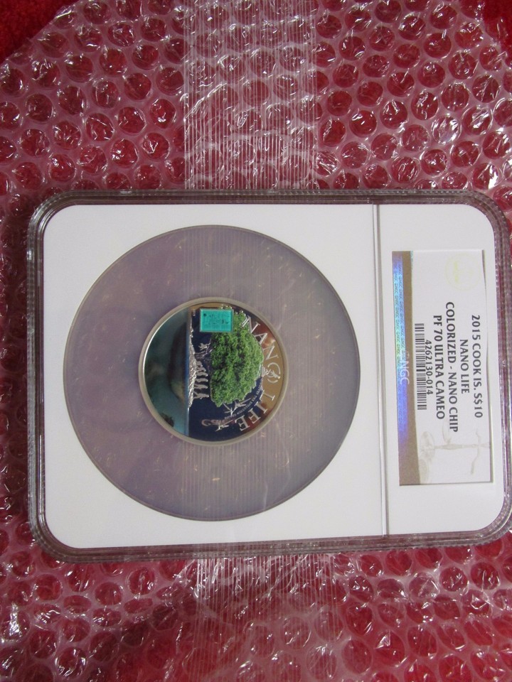 2015 Cook Islands Is Nano Life .999 1.5 oz Silver Coin w/ Nano Chip $10 ...