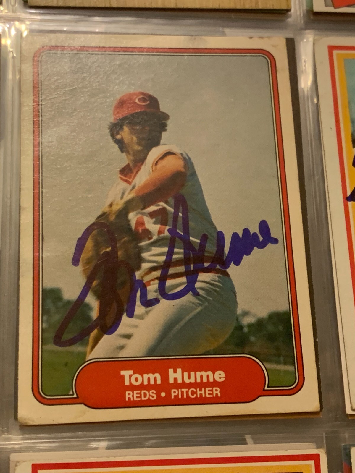 TOM HUME AUTOGRAPHED SIGNED CARD CINCINNATI REDS COA | eBay