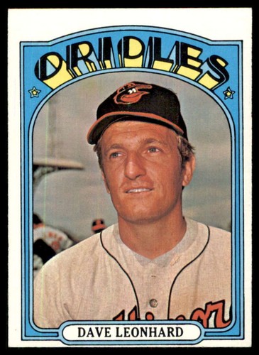1972 TOPPS DAVE LEONHARD BALTIMORE ORIOLES #527 EX X4843 | eBay
