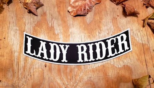 LADY RIDER BIKER ROCKER PATCH 12"X3" motorcycle jacket leathers fits ...