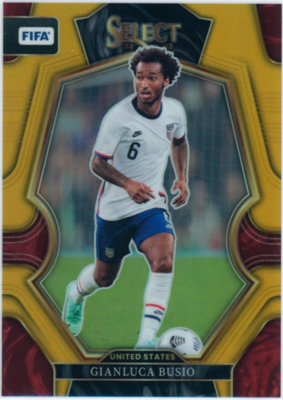 2022-23 Panini Select FIFA - Mezzanine Gianluca Busio #179 Gold Prizm ...