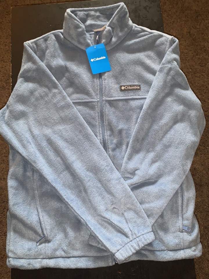 Light Blue Full Zip Columbia Fleece Jacket Size Large | eBay