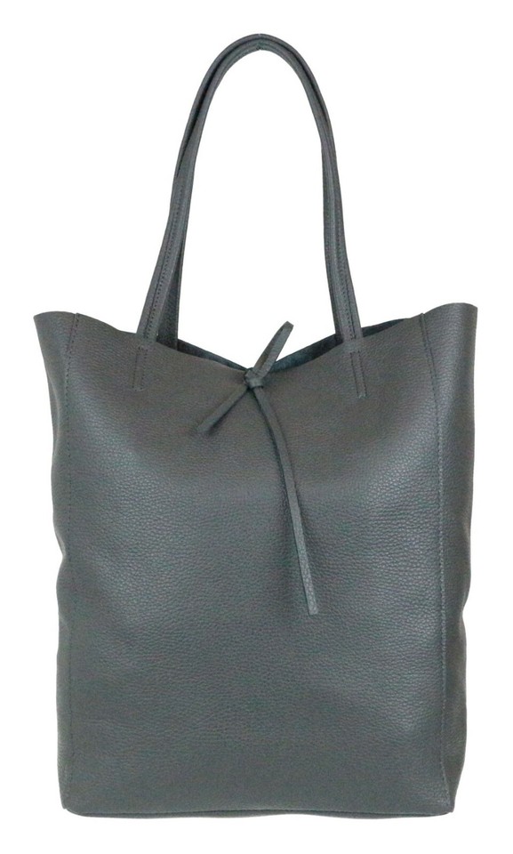 Real italian Genuine Leather Handbag Open Top Shopper Bag | eBay