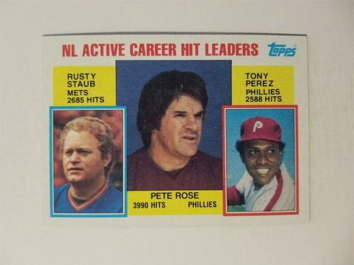 HITS LEADERS 1984 TOPPS BASEBALL CARD #702 PETE ROSE | eBay