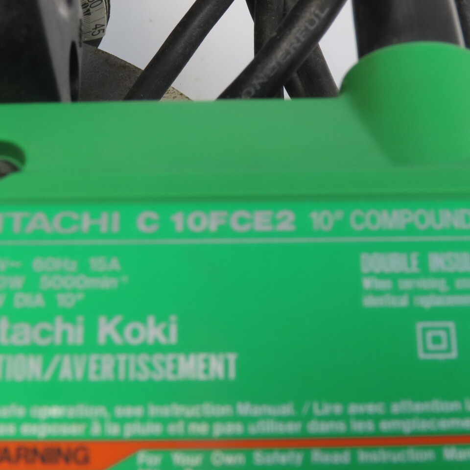Hitachi C10FCE2 10" Compound Miter Saw 120V 15A 5000 RPM | eBay