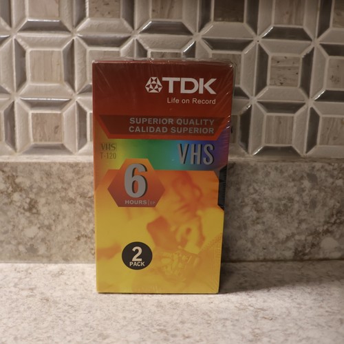 TDK 2 Pack 6 Hours T-120 VHS Blank Tapes Superior Quality Life On ...