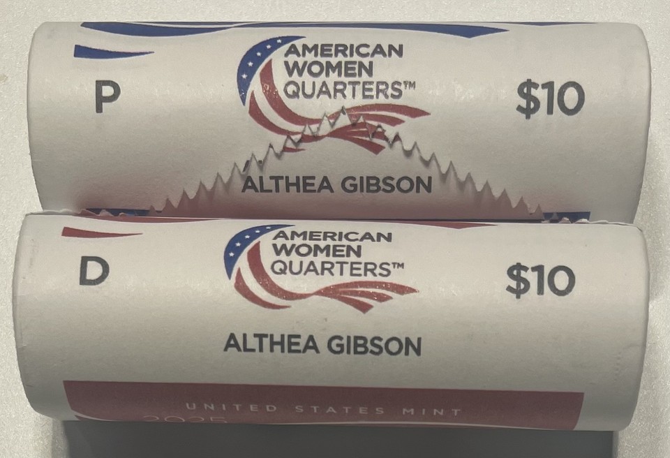 2025 P&D American Women 10 BU US Mint Wrapped Quarter Rolls w/ All Five ...