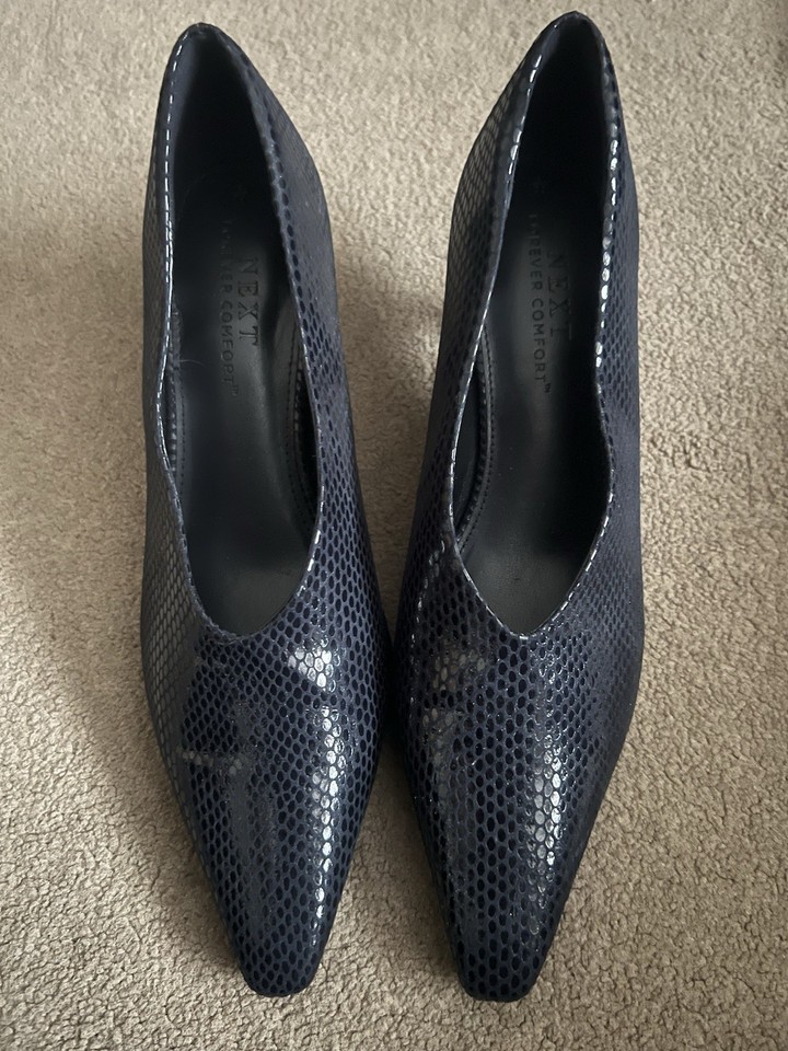 Beautiful Next Court Shoes Navy Blue Size 6/39 | eBay UK