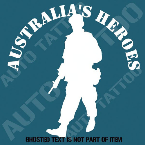 AUSTRALIA'S HEROES DECAL STICKER AUSTRALIAN MILITARY ARMED FORCES DECAL ...