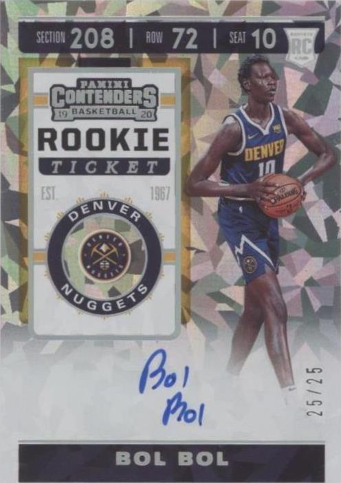2019-20 Panini Contenders - Rookie Ticket Bol Bol #112 Cracked Ice ...