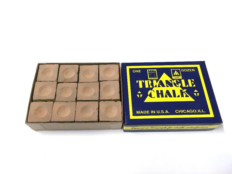Triangle Chalk - One Dozen - 12 pieces - Pool Cue Billiards - 5 Color ...