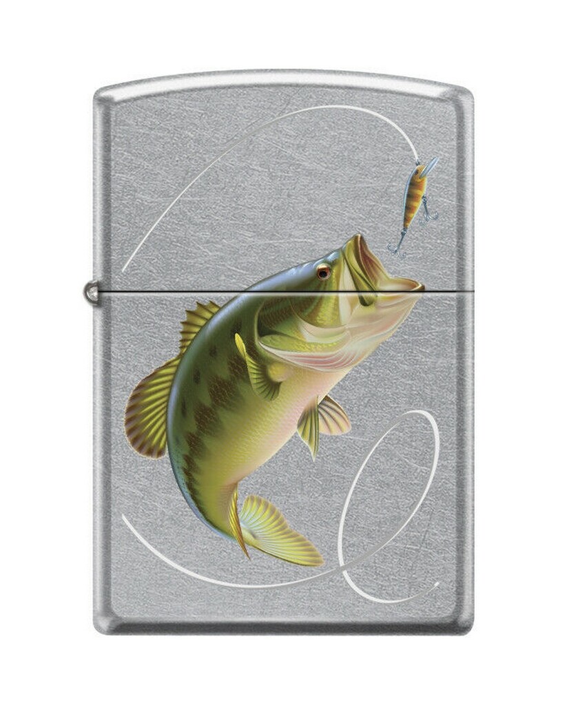 Zippo 203628 Largemouth Bass Fishing Street Chrome Finish Lighter | eBay