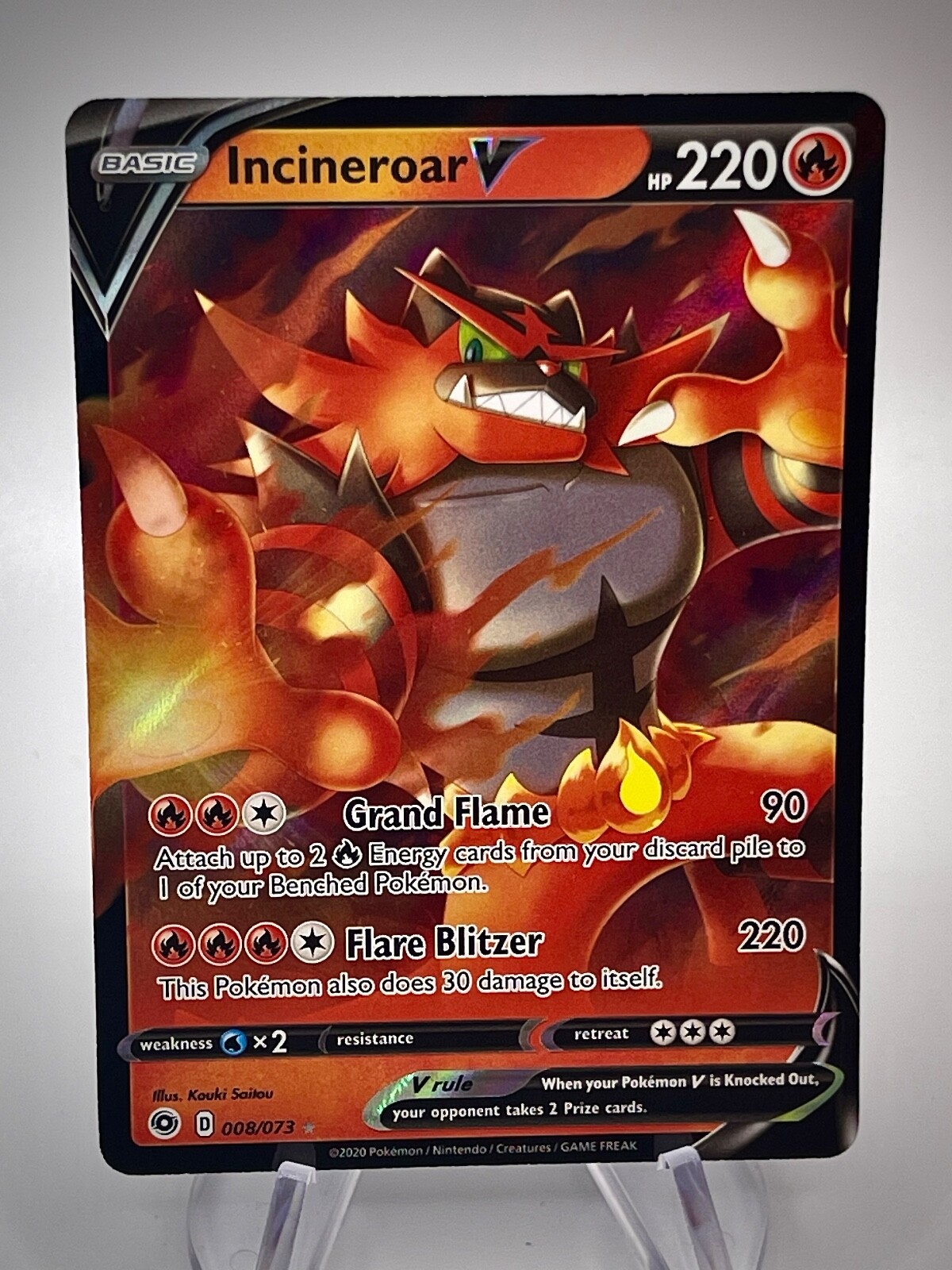 Incineroar V - 008/073 Champion's Path Ultra Rare Pokemon | eBay