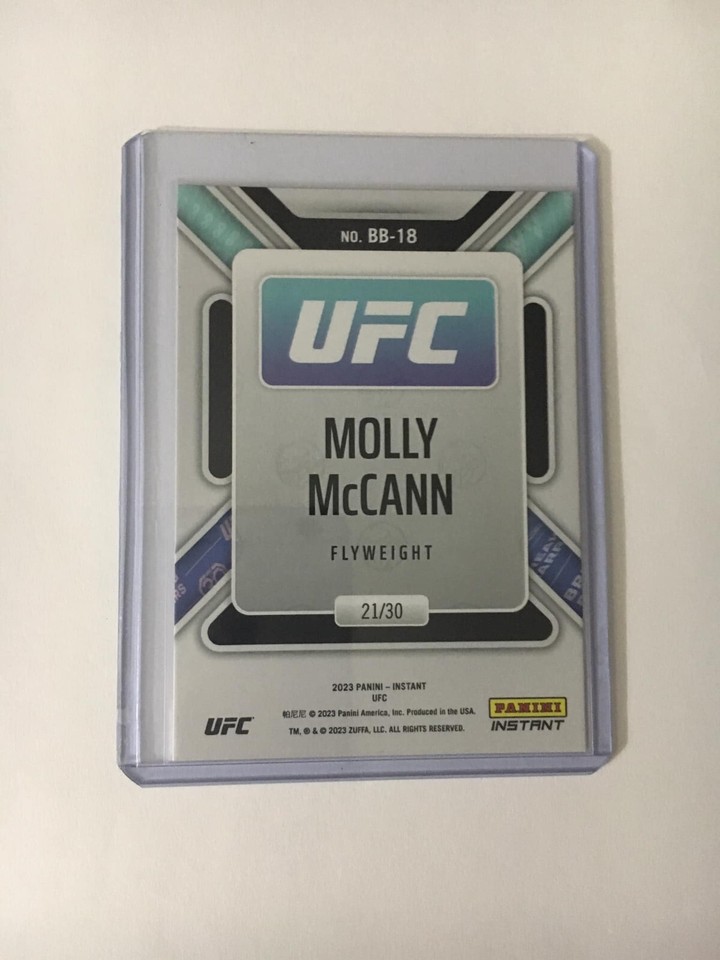 2023 PANINI UFC INSTANT RC MOLLY McCANN BREAKING BARRIERS PARALLEL #21/ ...