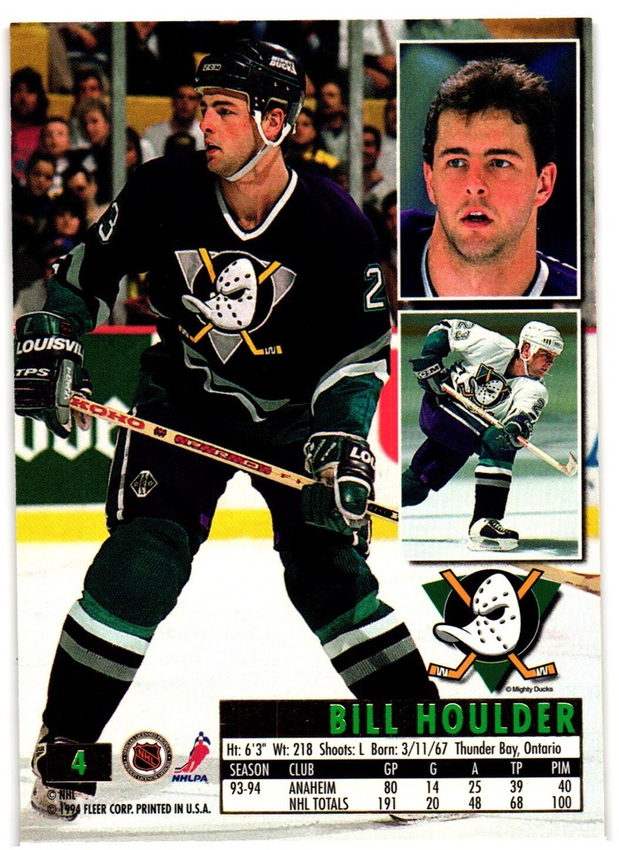 1994-95 Ultra #4 Bill Houlder Anaheim Mighty Ducks | eBay