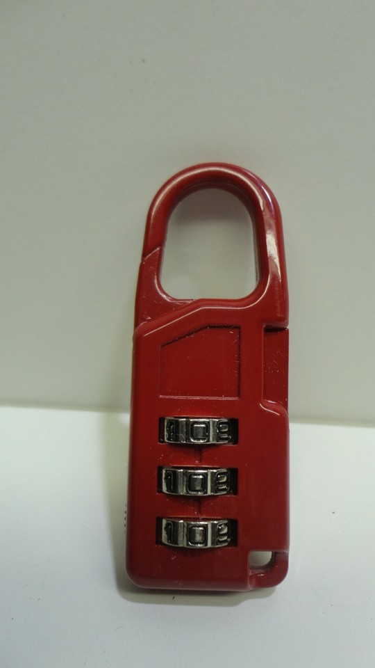 3 Red Prestolock Combination Travel Luggage,Suitcase,Backpack Snap ...