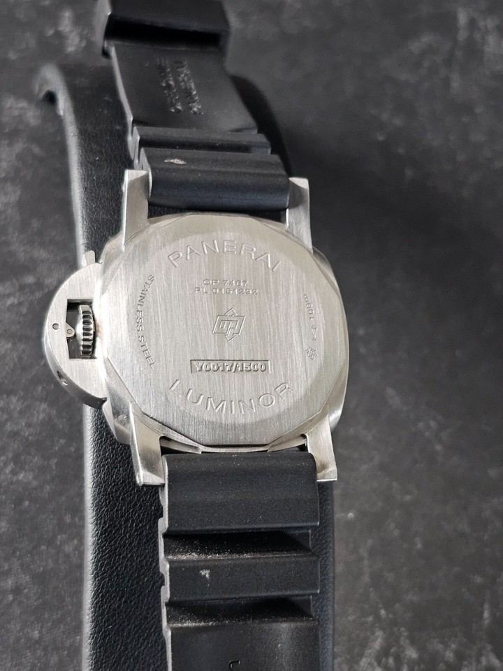 Panerai Luminor Steel Men's Black leather Watch - PAM01372 PAM1372 40mm ...