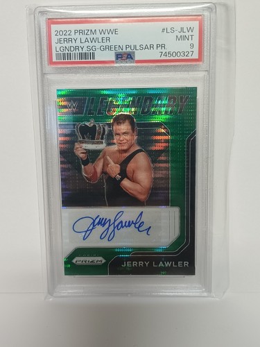 2022 Panini Prizm WWE Legendary Signatures Jerry Lawler Green Pulsar ...