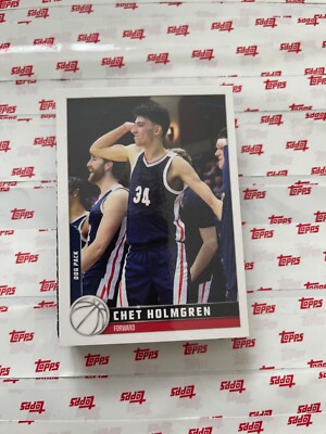 2022 TOPPS X CHET HOLMGREN ROOKIE 21 "DOG PACK" GONZAGA OK CITY THUNDER ...