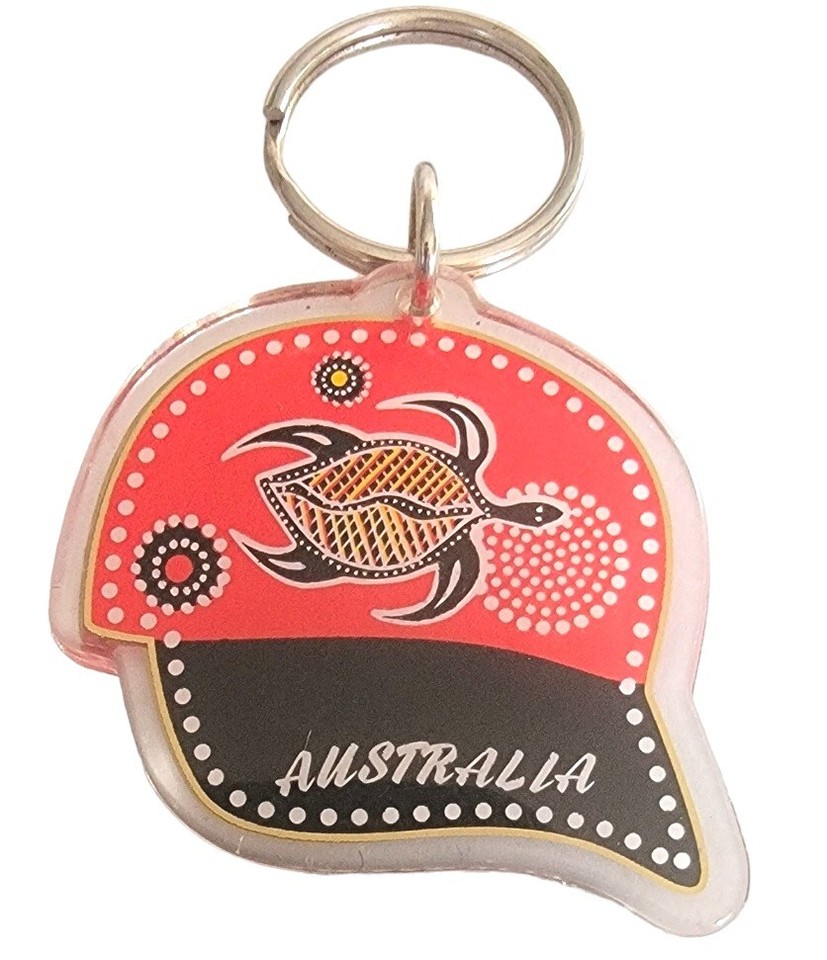 Australia Keychain Turtle Aborigine Design Baseball Hat Souvenir ...