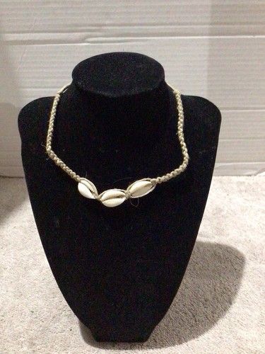 Vintage 90s Woven Hemp And Shell Choker 15 1/2” Overall | eBay