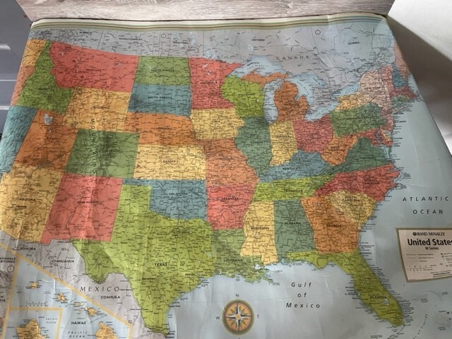 Rand McNally USA Wall Map (M Series) 50" x 32" Laminated 9780528002298 ...