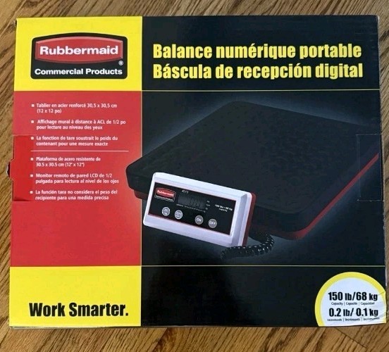 Rubbermaid Commercial shipping Digital Receiving Scale 400lb Capacity ...