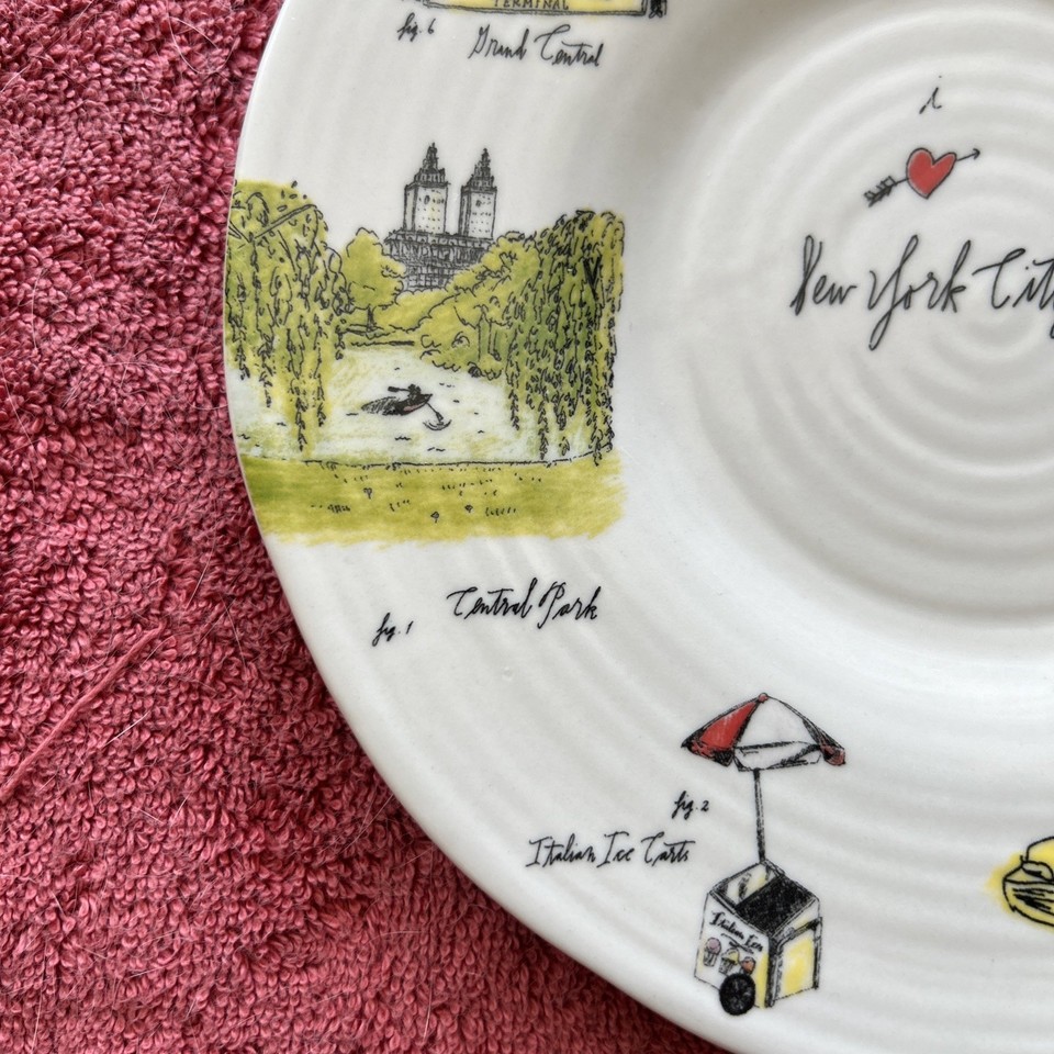 Anthropologie Plate I Love New York City Linea Carte by Diva Pyari 8 1/ ...