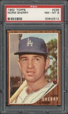 1962 Topps Norm Sherry #238 PSA 8 NM-MT Los Angeles Dodgers | eBay