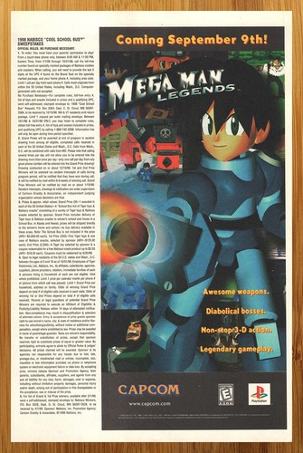 1998 Mega Man Legends Playstation 1 PS1 Print Ad/Poster Official Game ...
