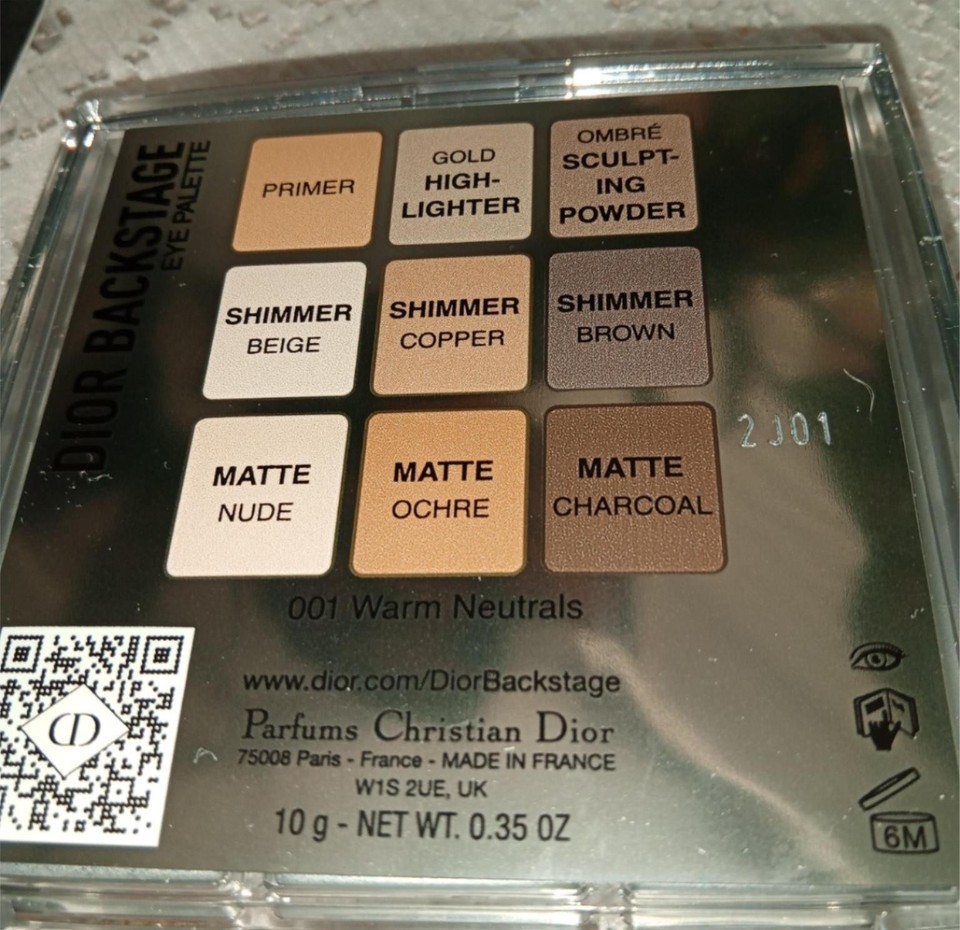 DIOR BACKSTAGE Eye Palette Multi-Teture Ultra Pigmented 001 WARM ...