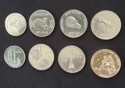 Collectors Estate Lot 29 - 8 Vintage NASA Space Mission Coins Gemini ...