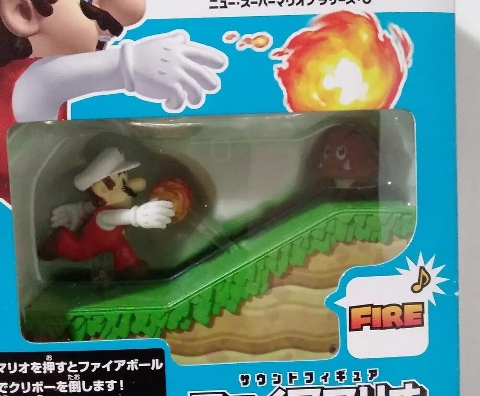 Super Mario Bros U Fire Goomba Action Sound Figure Set Nintendo from ...