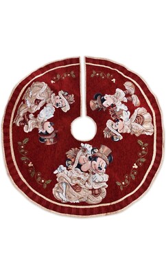 Disney Park Mickey Minnie Mouse Victorian Tapestry Christmas Holiday ...