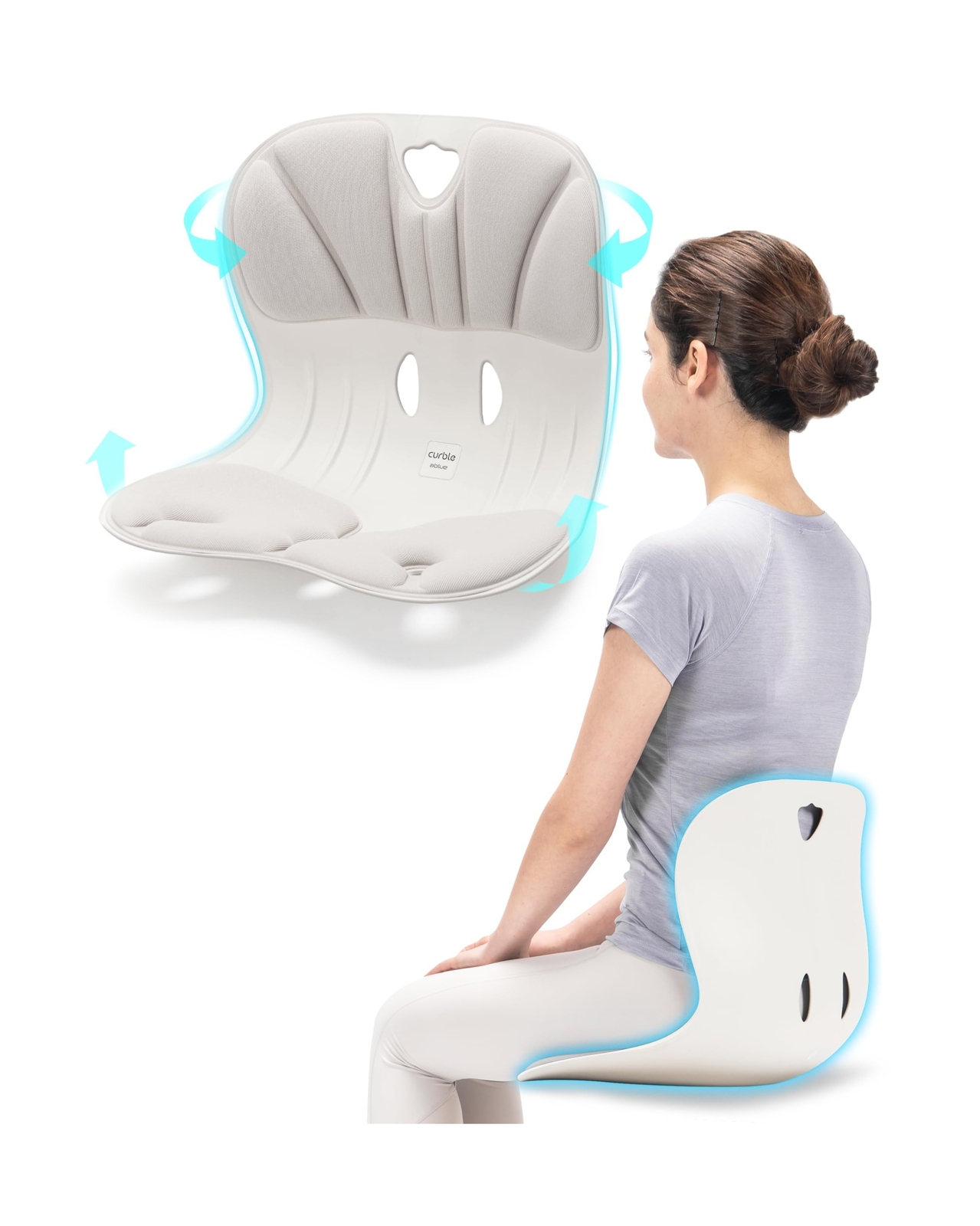 Curble [WIDER] Ergonomic Lower Back Chair Support, Lumbar Support Back ...