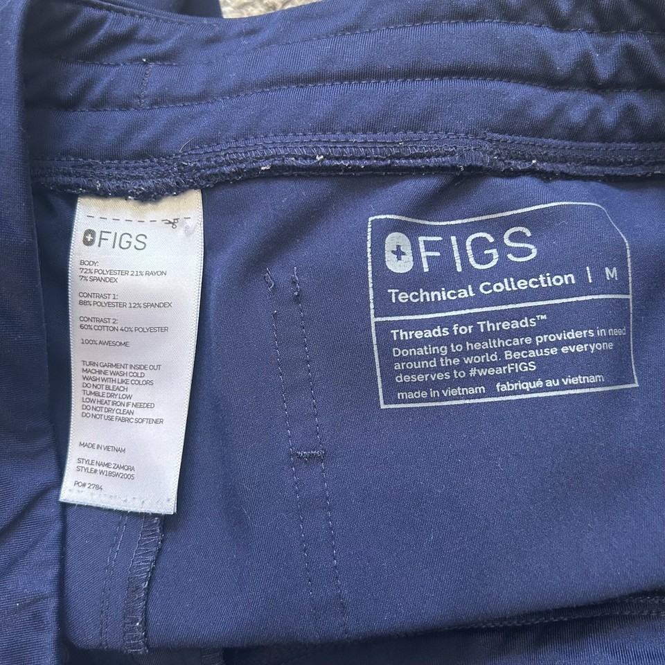 Figs Womens Zamora Jogger Scrub Pants Size Medium Navy Blue | eBay