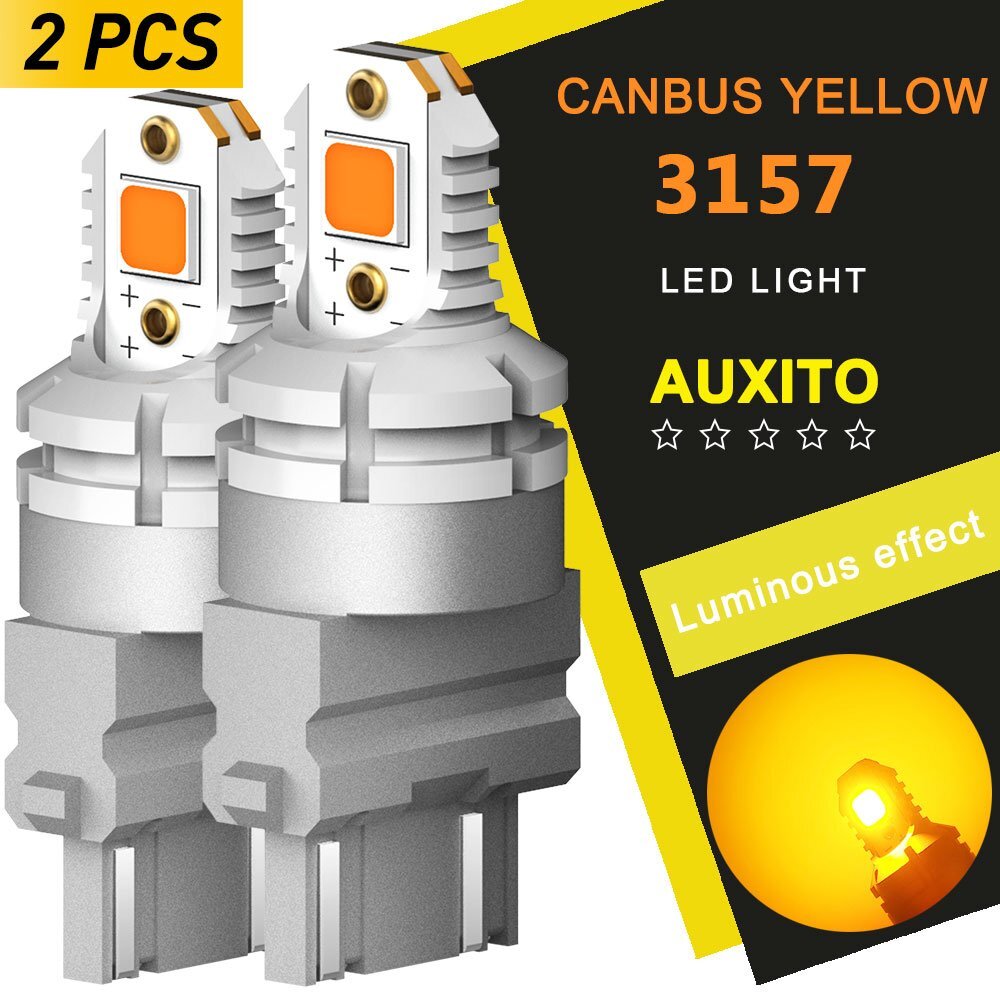 3457 3157 3357 4157na Yellow Amber Turn Signal Parking LED Light Bulb ...