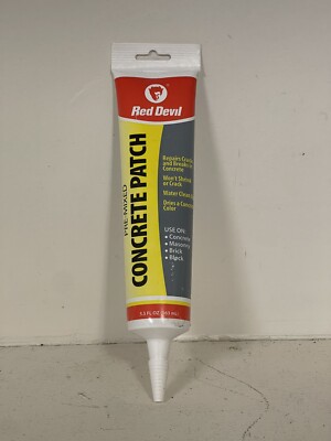 Red Devil 0645 Pre-Mixed Concrete Patch, 5.5 Oz Squeeze Tube, Pack of 1 ...