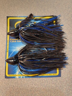 Jigs 2 ct A T 1/ 2 Oz grass jigs black/blue Flippin/SWIM jig 5/0 hook ...