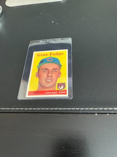 1958 vintage Topps Gene Fodge chicago cubs baseball card #449- ex ...