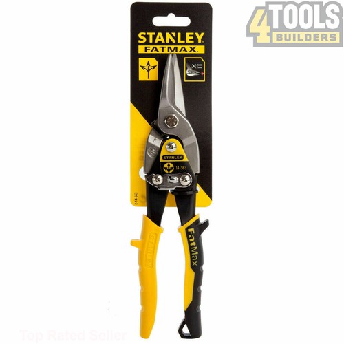 Stanley 2-14-563 Fatmax Aviation Snips Straight Cut Metal Cutter ...
