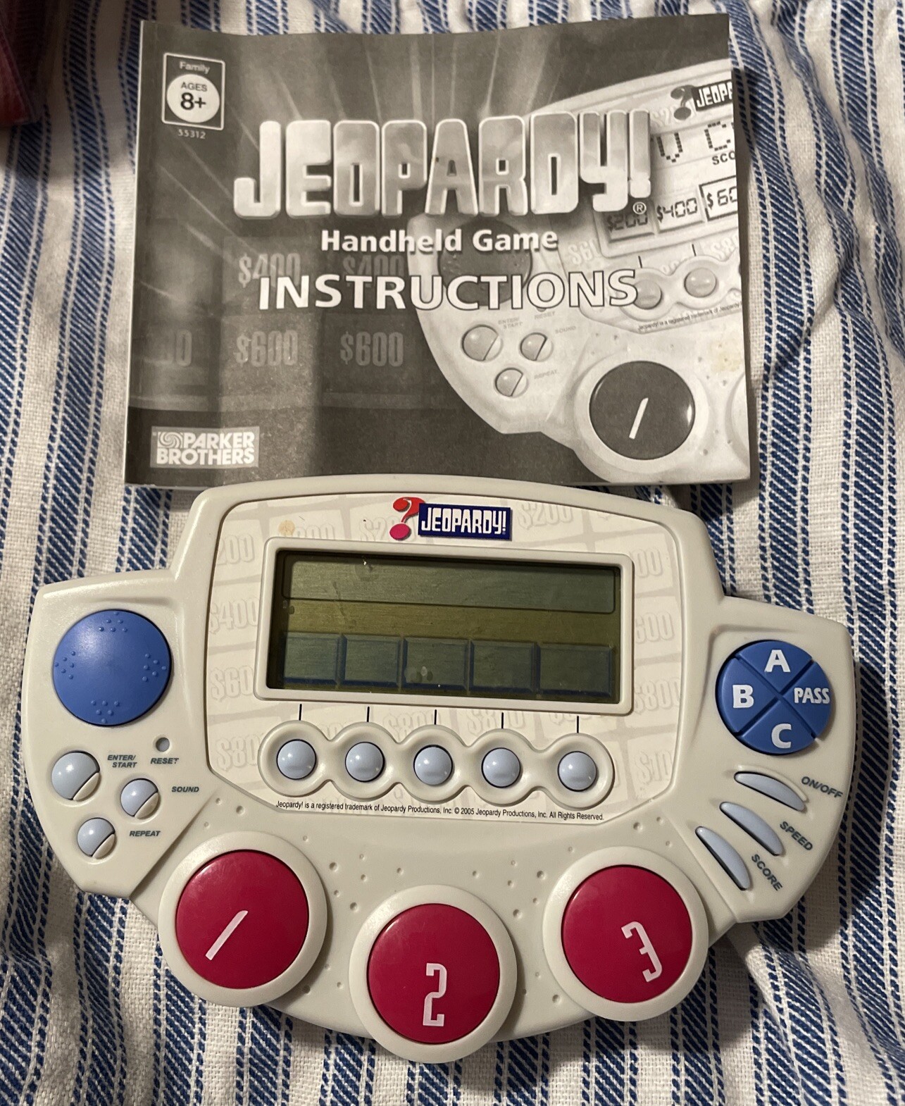 Vintage 1999 Tiger Electronics Deluxe Edition Jeopardy Handheld Game ...