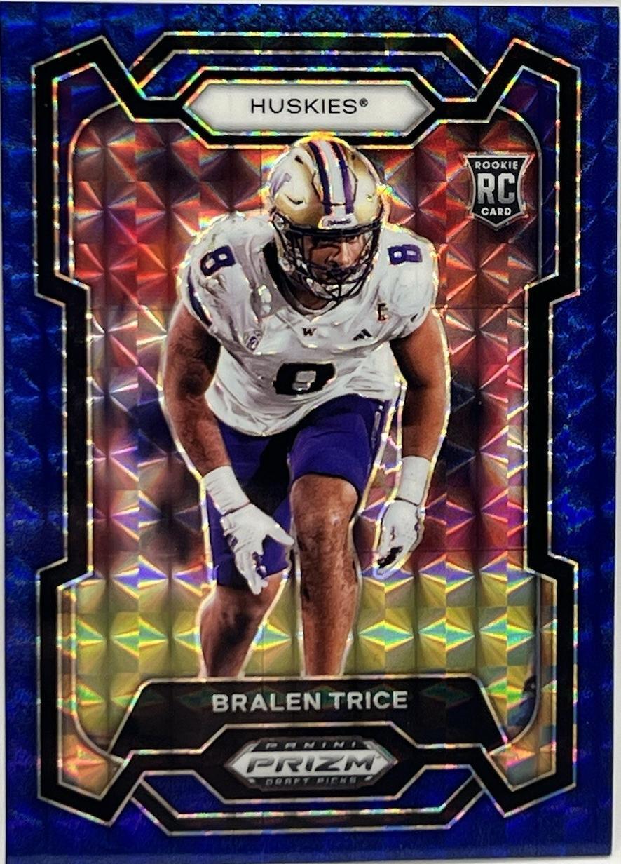 2024 Panini Prizm Draft Picks - Bralen Trice #123 Blue Finite Prizm /89 ...