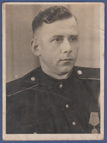 1946 Portrait of Handsome Military Guy with medal Soviet Vintage Photo ...