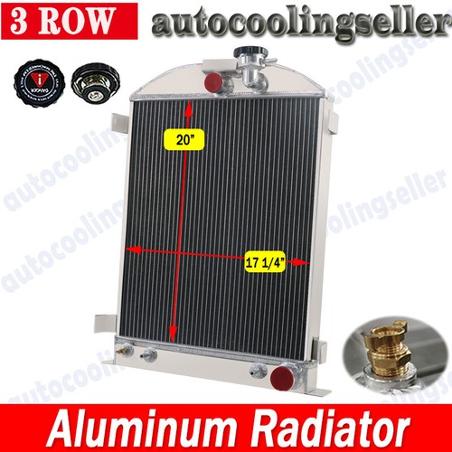 3-Core Aluminum Radiator Fits 1932 Ford Model Grille Shells HI-BOY ...