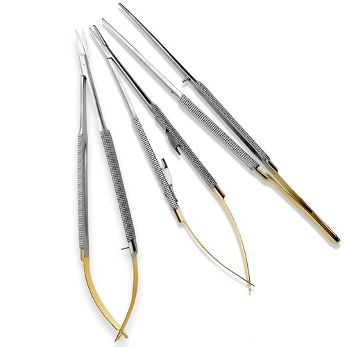 Premium Grade Castroviejo Micro Forceps, Scissors Set - Versatile ...